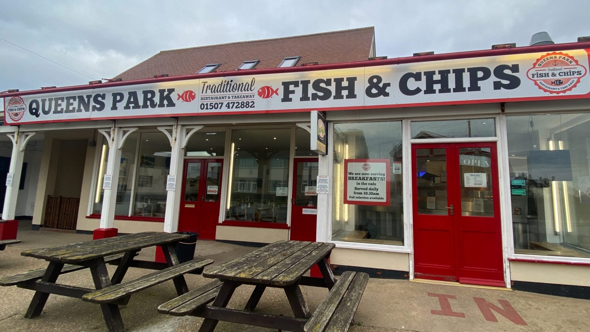 Queens Park Fish & Chip Shop in Mablethorpe, Lincolnshire
